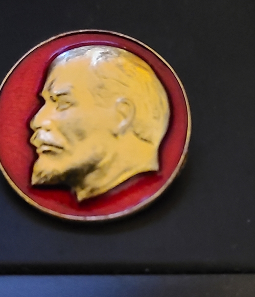 Jewelry | Vintage Lenin Ussr Badge Round Shield Pin | Poshmark